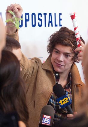 Harry Styles Holding Mistletoe Editorial Stock Photo - Stock Image ...