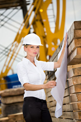 Model Released Young Female Building Site Editorial Stock Photo - Stock ...