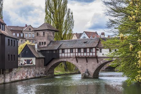 Pegnitz River Henkersteg Footbridge Henkerhaus Building Editorial Stock ...