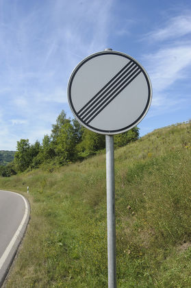 Road Sign End Speed Restriction Schorndorf Editorial Stock Photo ...