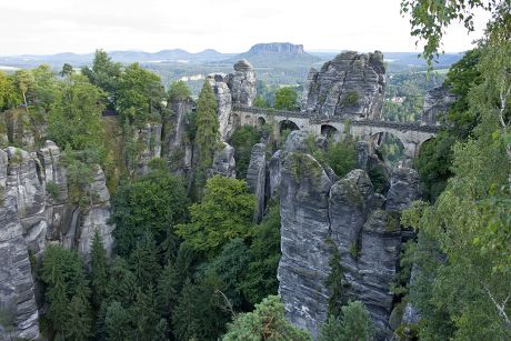 Basteibruecke Bridge Saxon Switzerland Region Saxony Editorial Stock ...