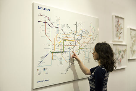 London Underground Map Titled Saptarishi By Editorial Stock Photo ...