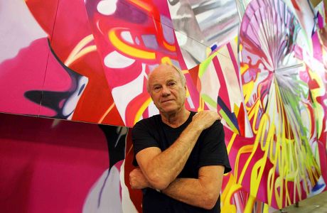 Pop Artist James Rosenquist Installs Largest - Foto de stock de ...