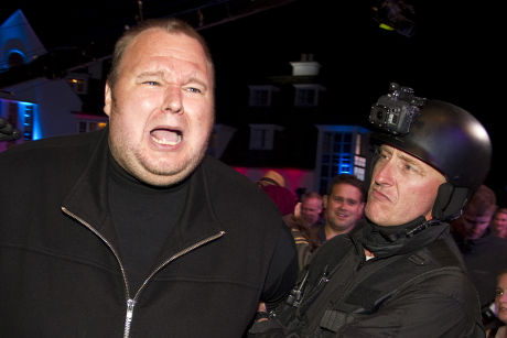 Kim Dotcom Pretends Be Arrested He Editorial Stock Photo - Stock Image ...