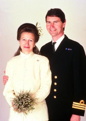 Princess Anne Commander Tim Laurence Wedding Redaktionelles Stockfoto ...