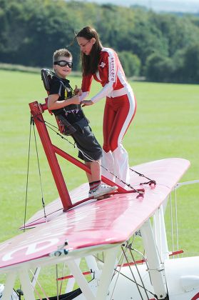 YOUNGEST WINGWALKER WORLD 8 YEAR OLD Editorial Stock Photo - Stock ...