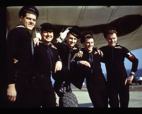 Navy Aircrewmen Pose Blue Uniforms Under Editorial Stock Photo - Stock ...