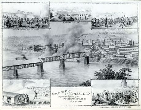 Graphic History Homestead Strike Pinkerton Agents Editorial Stock Photo ...