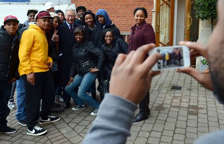 Prince Charles Views Construction Work Being Editorial Stock Photo ...