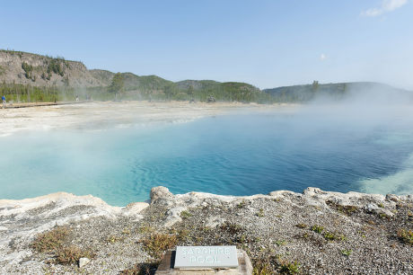 Hot Spring Blue Water Water Vapor Editorial Stock Photo - Stock Image ...