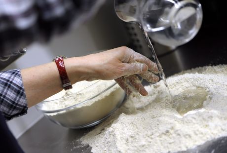 Mixing Rye Wheat Flour Kitchen Editorial Stock Photo - Stock Image ...