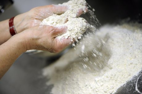 Mixing Rye Wheat Flour Kitchen Editorial Stock Photo - Stock Image ...