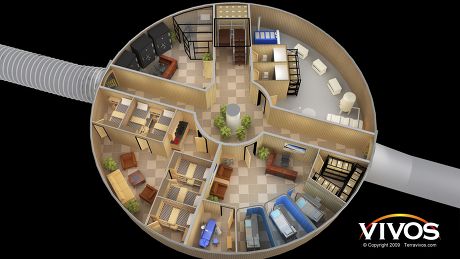 Computer Simulation Lower Level Underground Bunker Editorial Stock ...