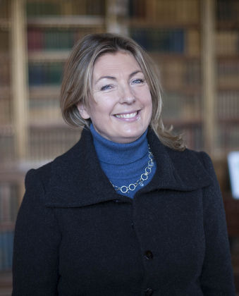 Countess Carnarvon Poses Library Highclere Castle Editorial Stock Photo ...