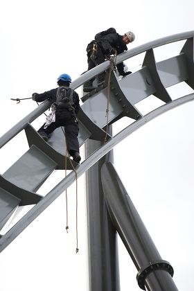 Two Engineers Climb Tracks Swarm Editorial Stock Photo - Stock Image ...