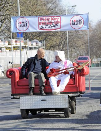 Peter Kay Sit Down for Comic Relief campaign, Stockport, Britain - 27 ...