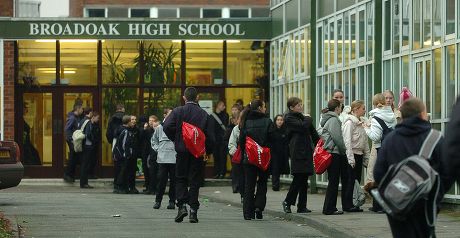 Pupils Return Broadoak High School Partington Editorial Stock Photo ...