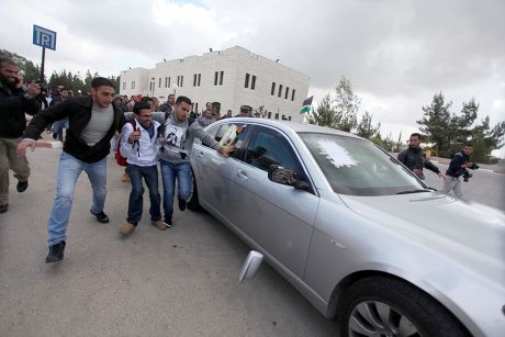 Palestinian Students Birzeit University Attack Vehicle Editorial Stock ...