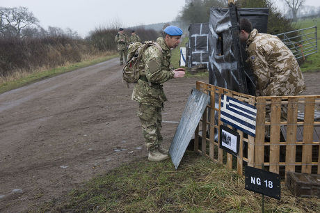 British Army training prior to deployment to UN Cyprus tour, Nesscliff ...