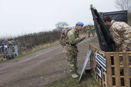 British Army training prior to deployment to UN Cyprus tour, Nesscliff ...