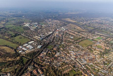 Aerial View Leatherhead Surrey England Britain Editorial Stock Photo ...