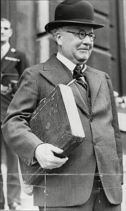 Politician Sir Kingsley Wood Leaving Treasury Editorial Stock Photo ...