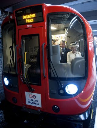 Queen Elizabeth Ii On Tube Train Editorial Stock Photo - Stock Image ...