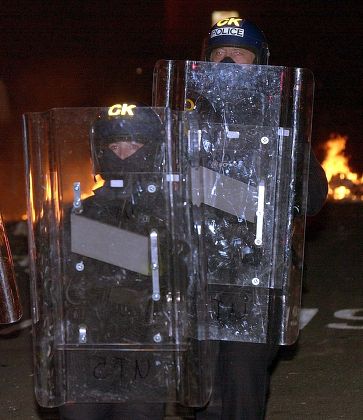 Oldham Race Riots Police Riot Gear Editorial Stock Photo - Stock Image ...