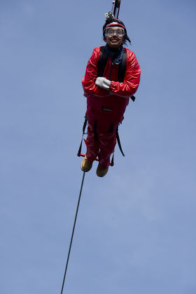 Big Zipper Zipwire Snowdonia Editorial Stock Photo - Stock Image ...