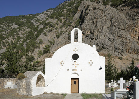Agia Triada Church Village Agia Roumeli Editorial Stock Photo - Stock ...