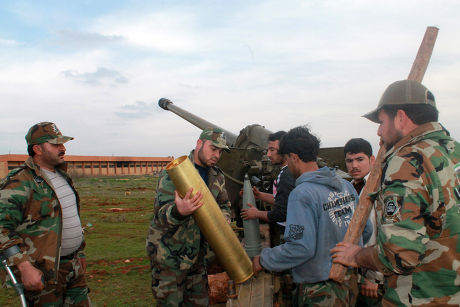 Rebel Fighters Load Artillery Shell Editorial Stock Photo - Stock Image ...