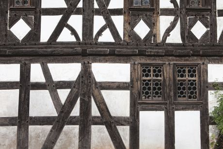 Old House House Front Halftimbered Wall Editorial Stock Photo - Stock ...