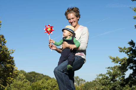 Model Released Woman Passing Pinwheel Young Editorial Stock Photo ...