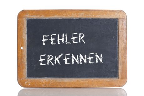 Old School Blackboard Words Fehler Erkennen Editorial Stock Photo ...
