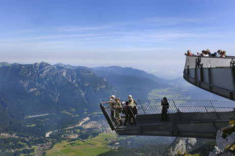 Alpspix Viewing Platform Alpspitzbahn Mountain Station Editorial Stock ...