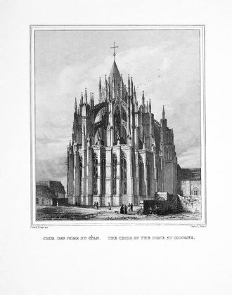 Historical Engraving Cologne Cathedral Choir Engraved Editorial Stock ...