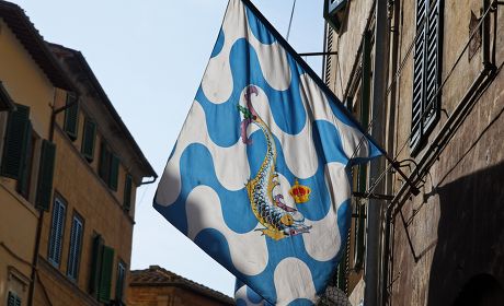 Flag Contrada District Alley Historic Town Editorial Stock Photo ...