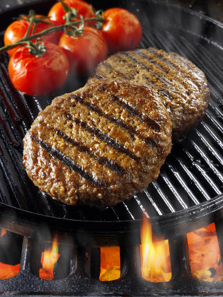 Beef Burgers Being Cooked Editorial Stock Photo - Stock Image ...