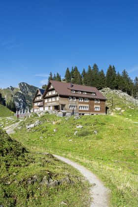 Bollenwees Mountain Inn Above Lake Faehlensee Editorial Stock Photo ...