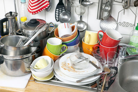 Pile Dishes Kitchen Germany Editorial Stock Photo - Stock Image ...