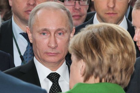 Russian President Vladimir Putin German Chancellor Editorial Stock ...