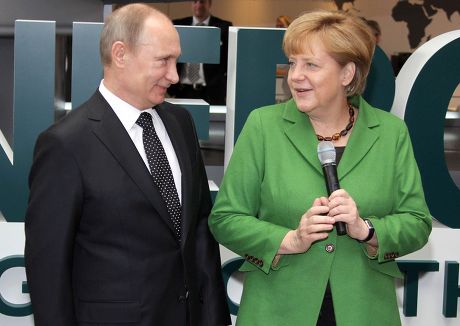 Russian President Vladimir Putin German Chancellor Editorial Stock ...