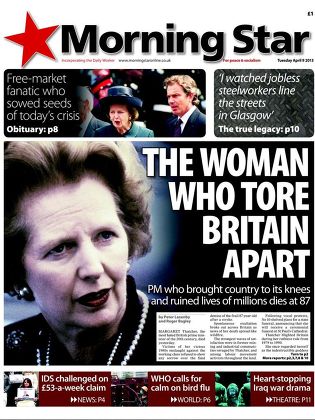 Morning Star Front Page Editorial Stock Photo - Stock Image | Shutterstock