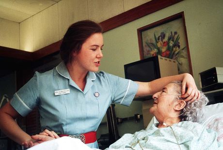 Nurse Talking Elderly Patient On Geriatric Editorial Stock Photo ...