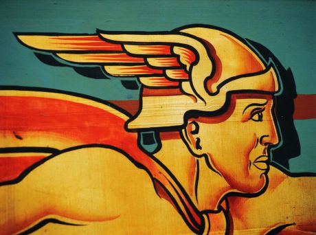 Fairground Art Mercurys Head Painted By Editorial Stock Photo - Stock ...