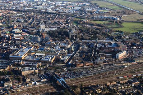 Aerial View Peterborough City Centre Showing Editorial Stock Photo ...