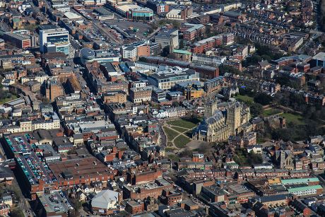 Aerial View Central Exeter Cathedral Exeter Editorial Stock Photo ...