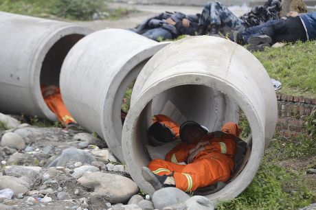Rescue Workers Rest Editorial Stock Photo - Stock Image | Shutterstock