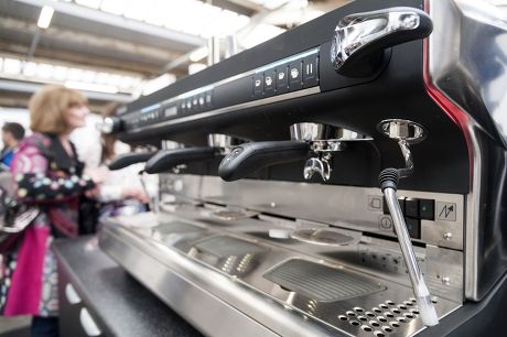 Espresso Coffee Machines On Display Editorial Stock Photo - Stock Image ...