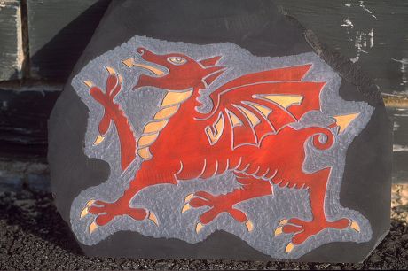 National Emblem Wales Red Dragon Carved Editorial Stock Photo - Stock ...